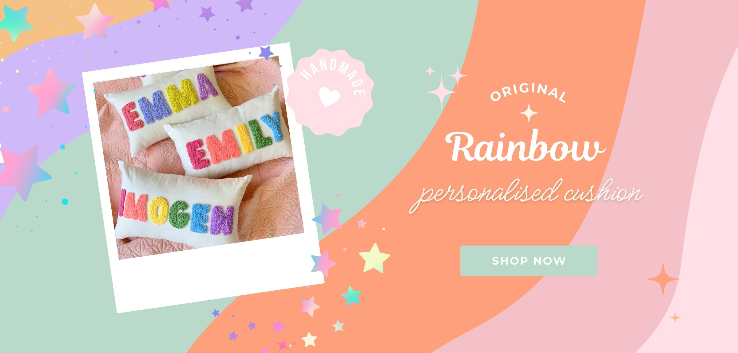 Hello Milly Personalised Custom Punch Needle Cushion